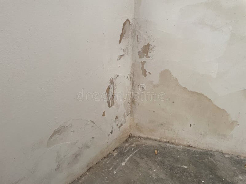 Water Damage on the Wall in the Room Stock Photo - Image of broken ...