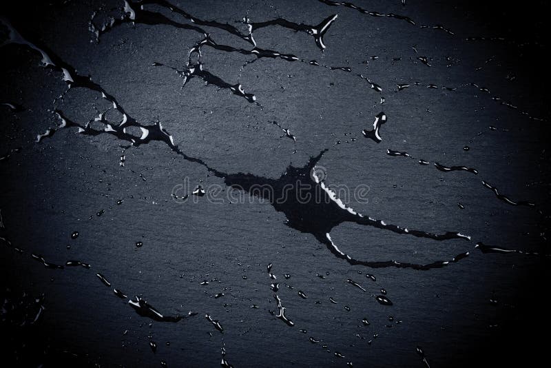 Water on Dark Stone Surface Stock Image - Image of reflection, liquid ...