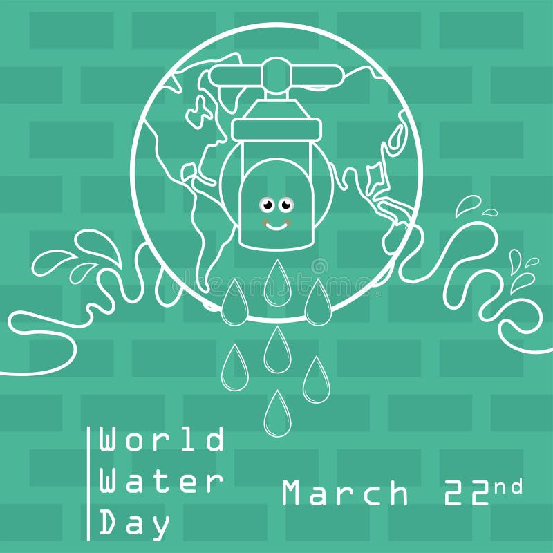 Water day poster stock vector. Illustration of happy - 213745384