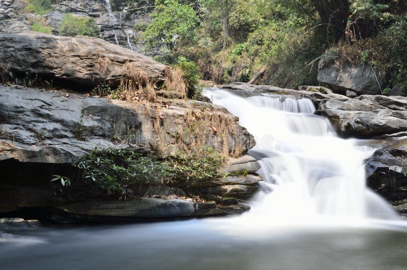 Water in deep forest stock image. Image of cascade, thai - 31909893