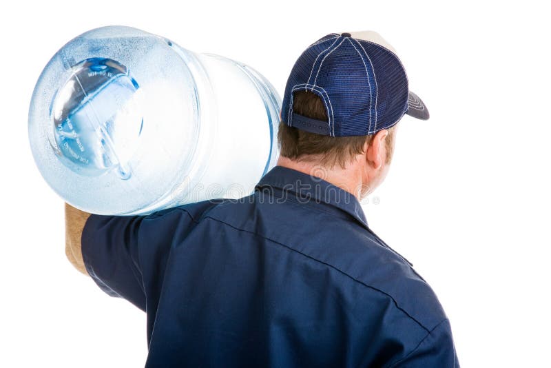 Delivery Man Carrying Water Stock Image - Image of hand, office: 5049971