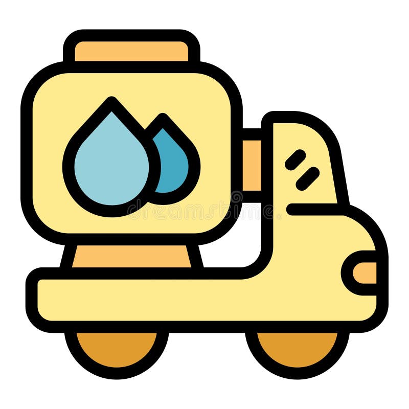 Water Delivery Truck Delivering Clean Water Supply Stock Illustration ...