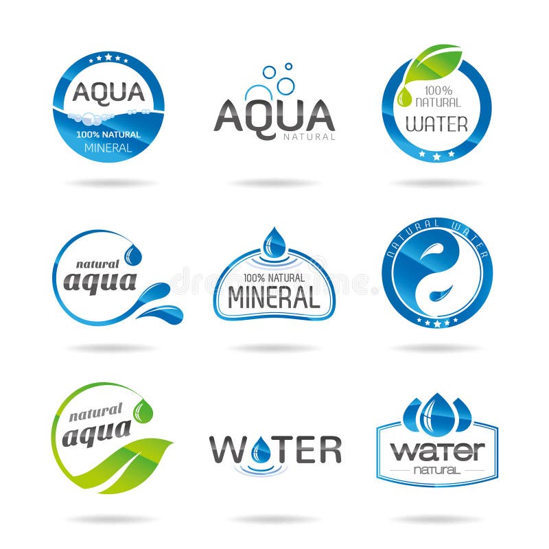 Water Design Elements. Water Icon Stock Vector - Illustration of shiny ...