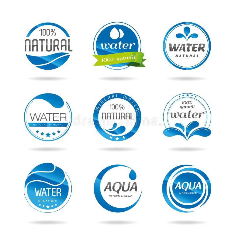 Water Design Elements. Water Icon Stock Vector - Illustration of shiny ...