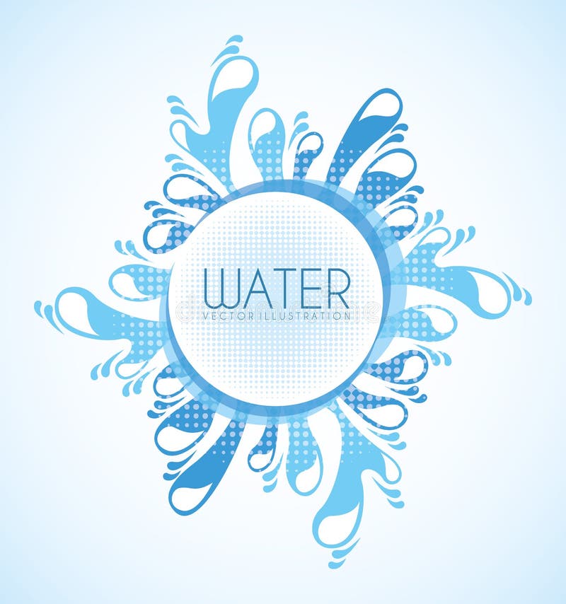 Pure Water Drop with Wings Emblem Stock Vector - Illustration of ...