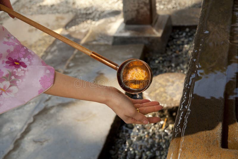 Water dippers stock photo. Image of shitennoji, architecture - 52751070