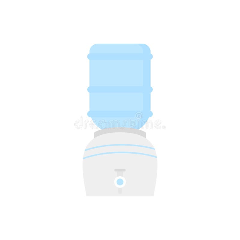 Water Dispenser Flat Design Vector Illustration. Desktop Water Cooler ...
