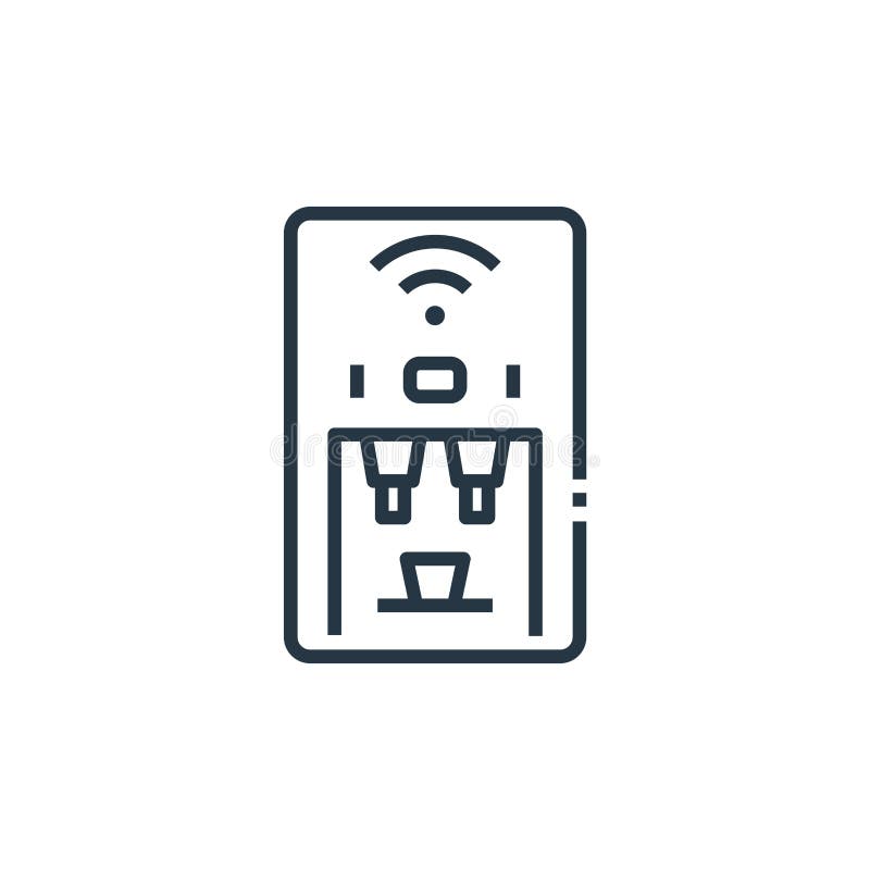 Water Dispenser Icon Vector from Smart Home Concept. Thin Line ...