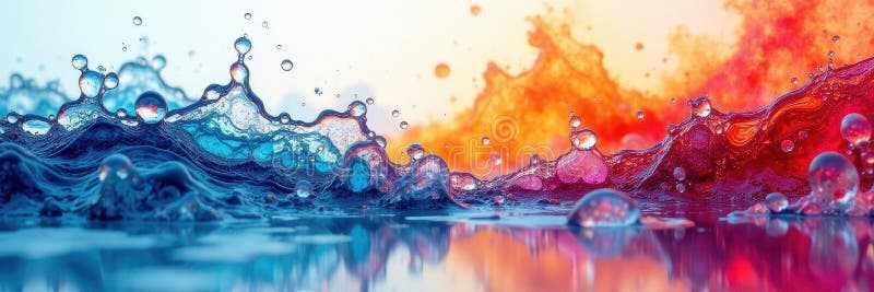Water Dissolved Acrylics within Picture Frame, Water, Visual Design ...