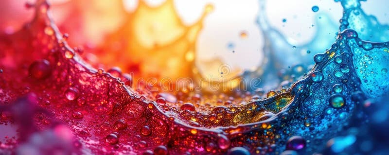 Water Dissolving Acrylics, Creating Colorful Patterns Inside a Frame ...