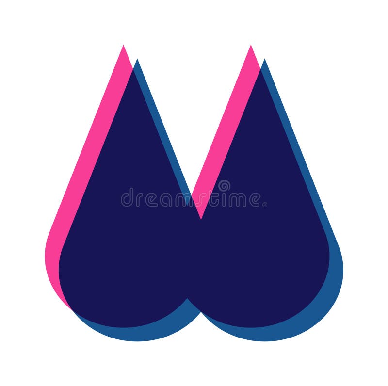 Water Double Drops Risograph Geometry Stock Vector - Illustration of ...