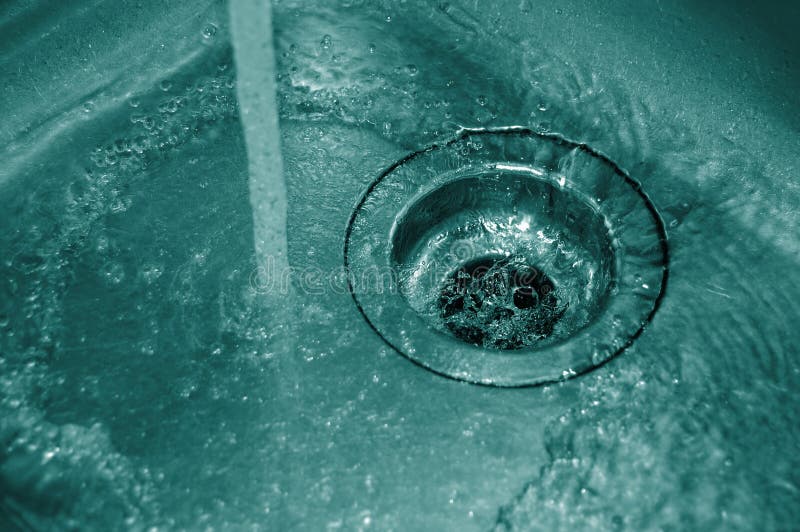 Water drain stock image. Image of dishes, flow, bubbles - 7010283