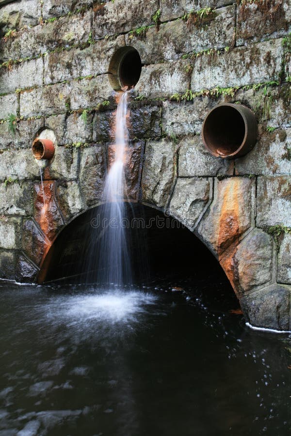 Water drain stock image. Image of arch, fall, wall, stone - 7133765