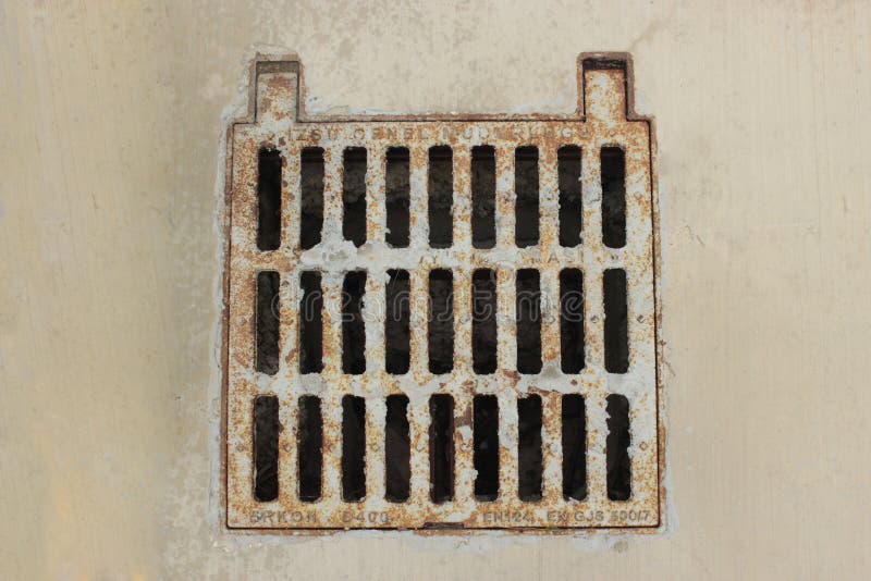 Water Drainage Detailed Top View Stock Photo - Image of rain, steel ...