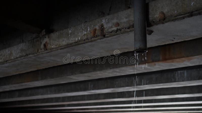 Water Drainage Hole Under the Bridge from the Main Road Stock Video ...
