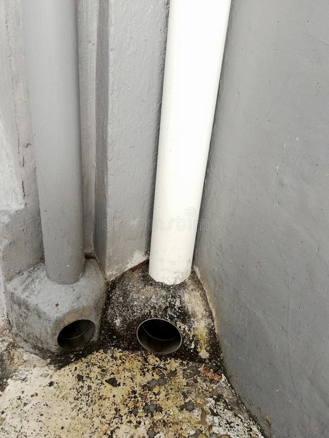 Water Drainage Installed at the Corner of the House Stock Image - Image ...