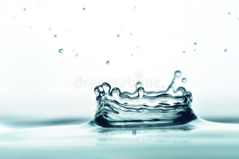 Water drip formed crown stock photo. Image of copy, nature - 9860492