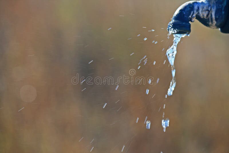 WATER DRIP and SPATTER from LEAKING TAP Stock Photo - Image of colours ...