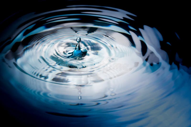 Water drip. stock image. Image of cold, bubble, blue - 148516303