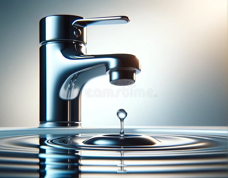 Water Dripping from a Chrome Tap, Leaky Faucet Stock Photo - Image of ...