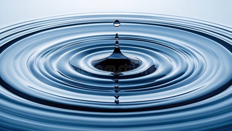 Water Dripping or Water Ripples in a Pond. Stock Illustration ...