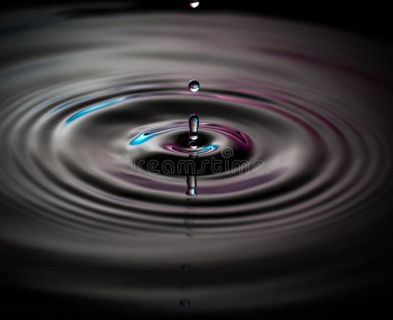 Water Dripping or Water Ripples in a Pond. Stock Photo - Image of clean ...
