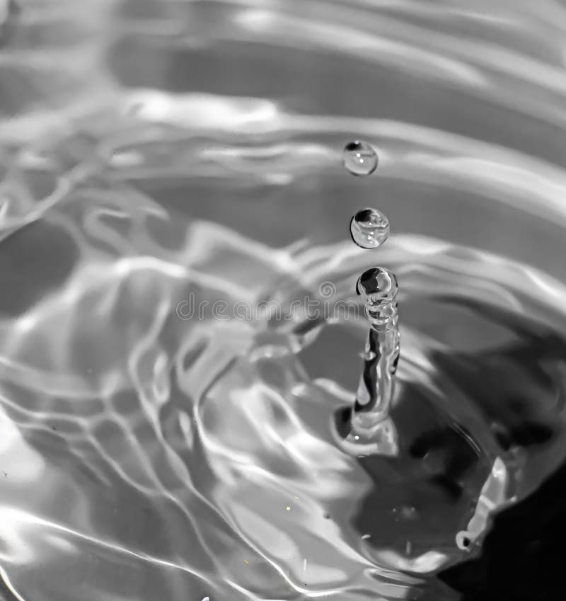 Water Dripping or Water Ripples in a Pond. Waves of Rippling Stock ...