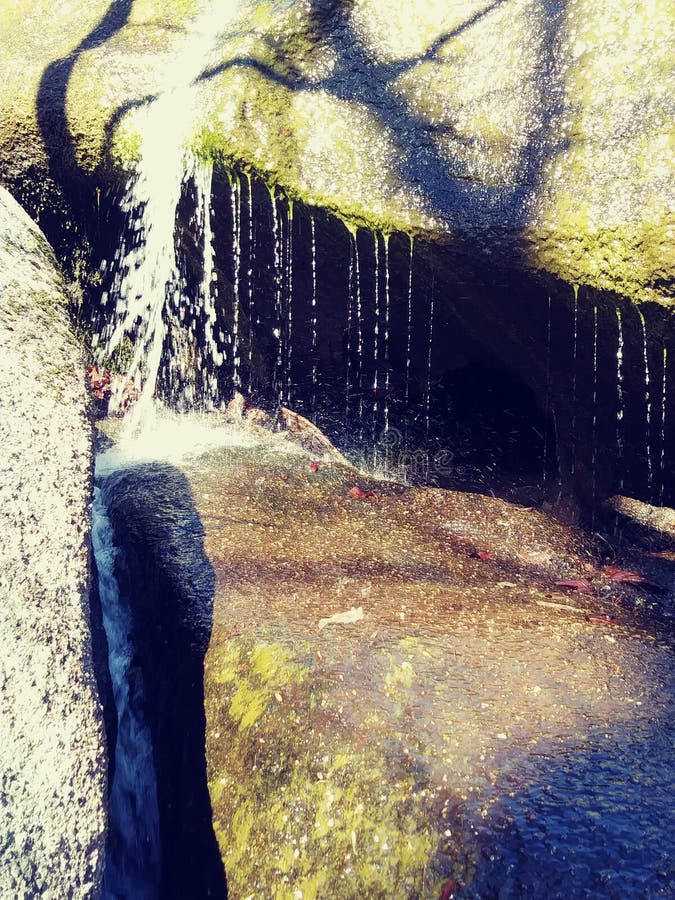 Water Dripping Rock Waterfall Wet Stock Photo - Image of waterfall ...