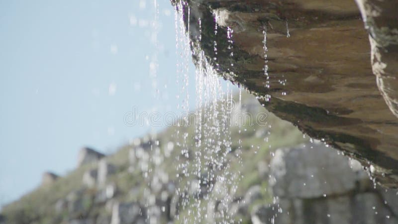 Water Dripping on a Small Stream Stock Footage - Video of waterfall ...