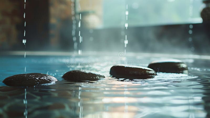 Water Dripping on the Stone Relax Stock Image - Image of nature ...
