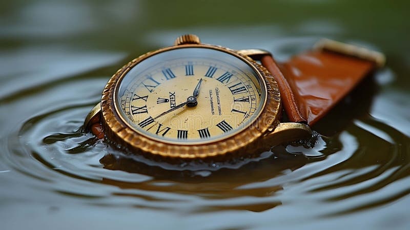 Water is Dripping into the Watch Glass. a Charming Scene Stock ...