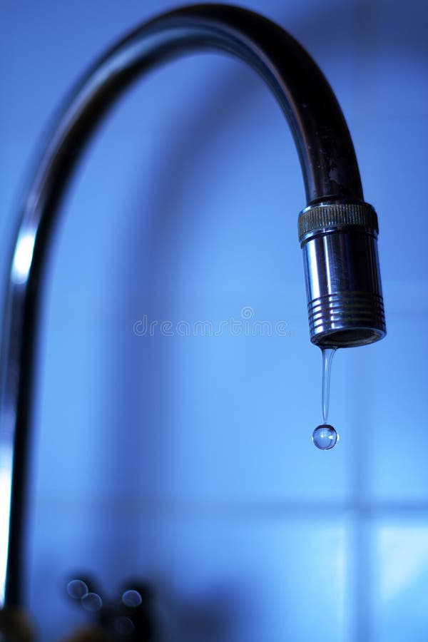 Water Dripping from Water Faucet, Closeup Stock Photo - Image of energy ...