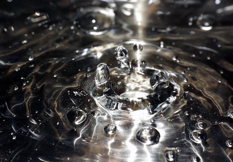 Isolated Water Drop and Tower of Water Stock Photo - Image of circle ...