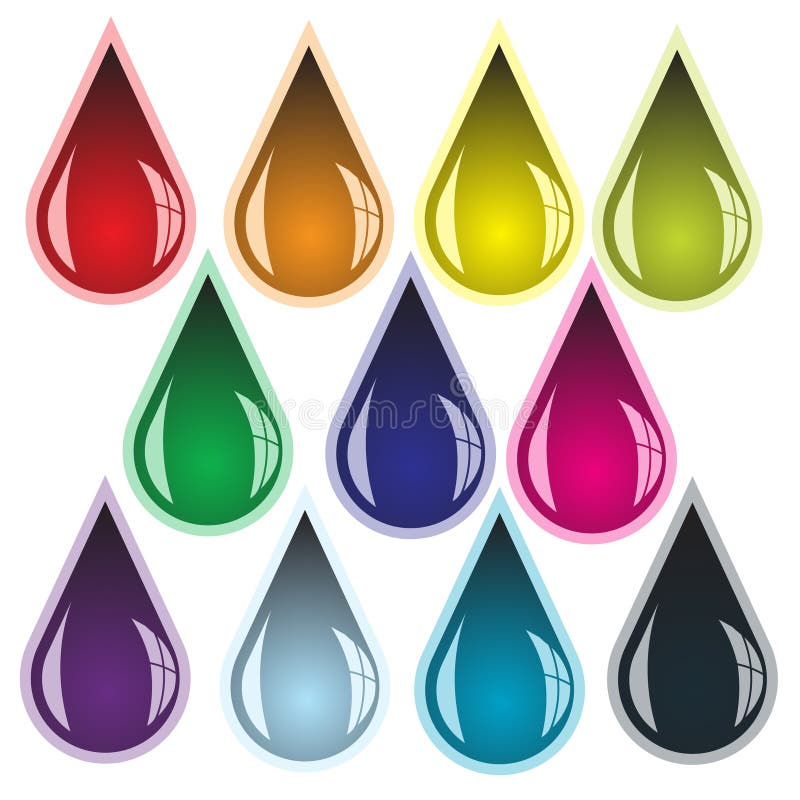 Water drop stock vector. Illustration of clean, crystal - 13591614