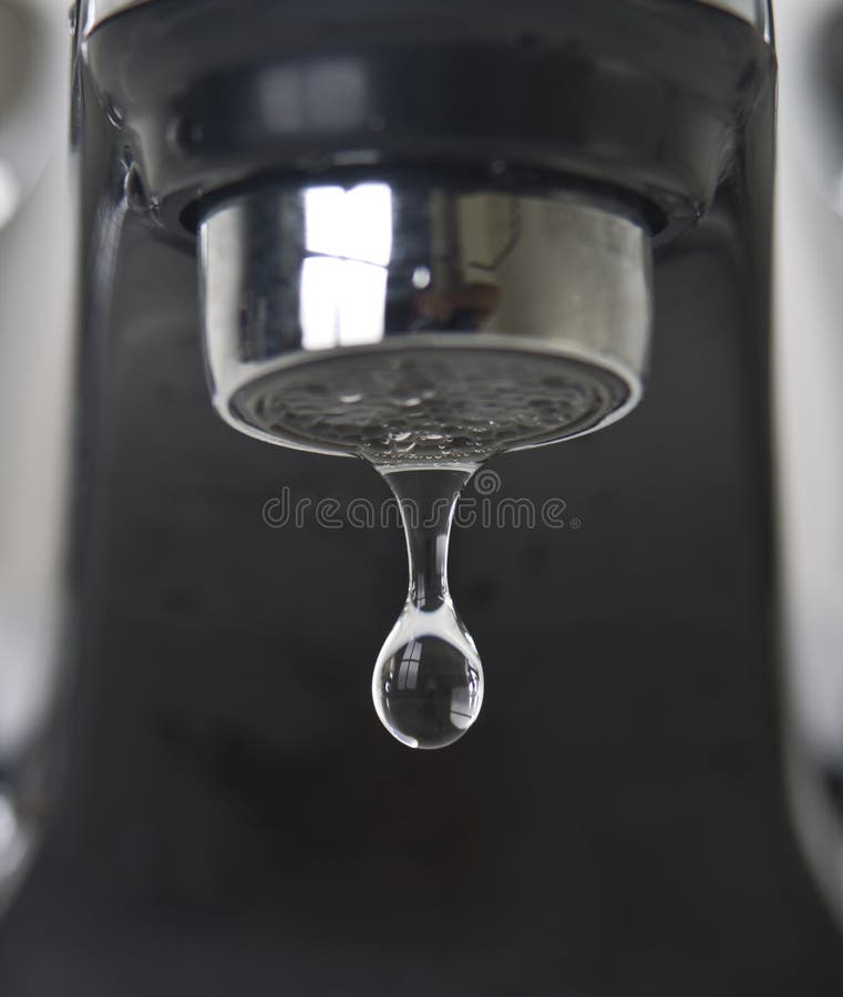 Old Leaky Faucet Focus on Water Drop Stock Photo - Image of cool ...