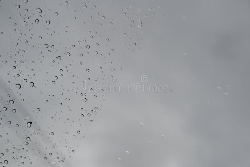 Water Drop Abstract on Glass in Rainy Day and Dark Weather Stock Image ...