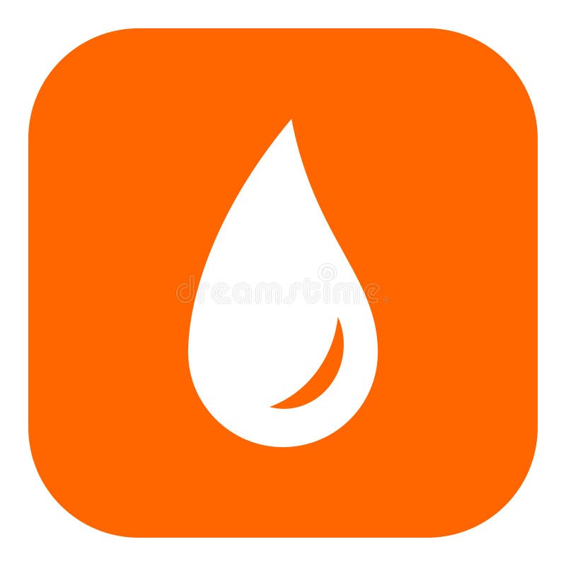 Water drop and app icon stock vector. Illustration of orange - 233781020