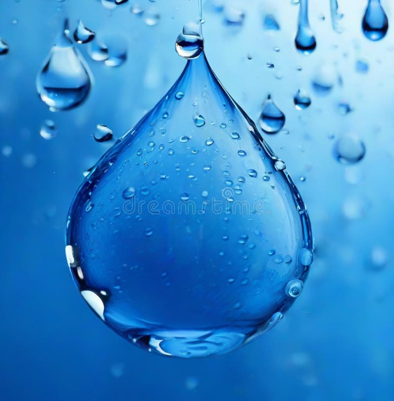 Water Drop Background, Blue, Gradient, Blue, White Stock Illustration ...
