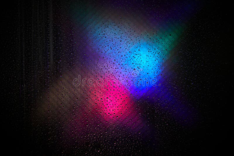 Water Drop Background. Image Refraction of Light. Defocused Color ...