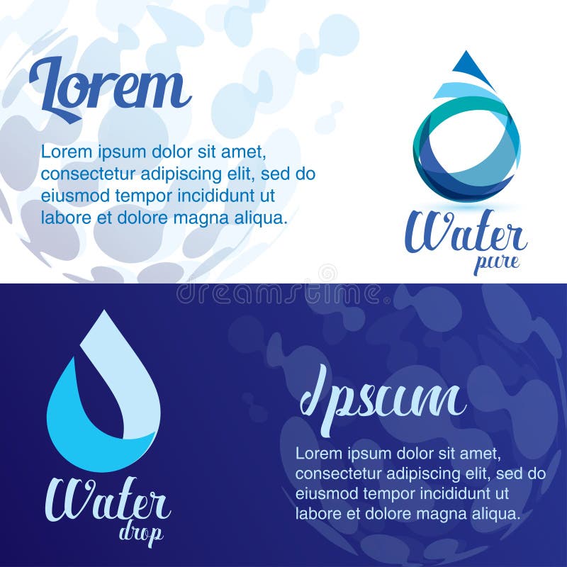 Water drop banner template stock vector. Illustration of environment ...