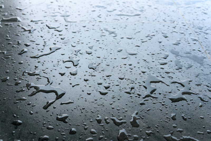 Water Drop on the Black Ceramic Tile Floor after Taking a Bath Stock ...