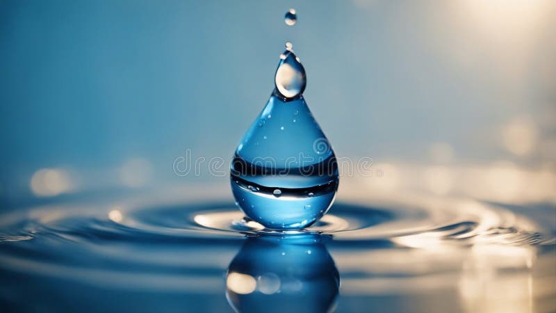 Water Drop on Blue _A Water Drop Out, Representing the Sound and the ...
