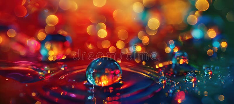 Water Drop Bubbles on Gradient Color Background Stock Illustration ...