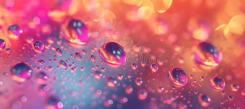 Water Drop Bubbles on Gradient Color Background Stock Illustration ...