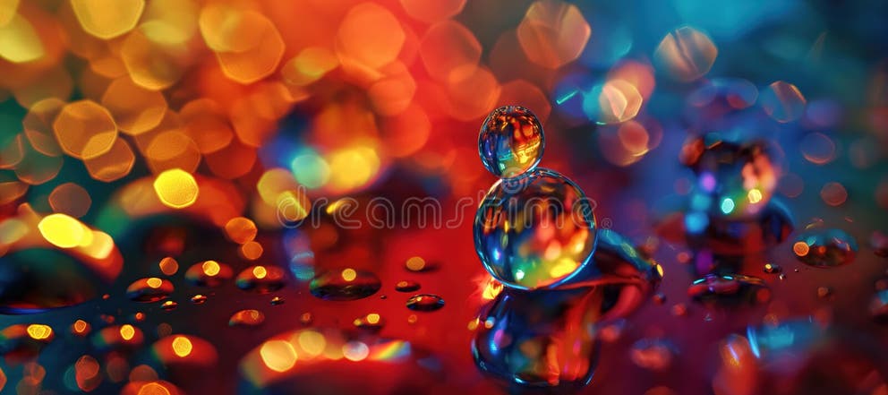 Water Drop Bubbles on Gradient Color Background Stock Illustration ...