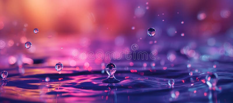 Water Drop Bubbles on Gradient Color Background Stock Illustration ...