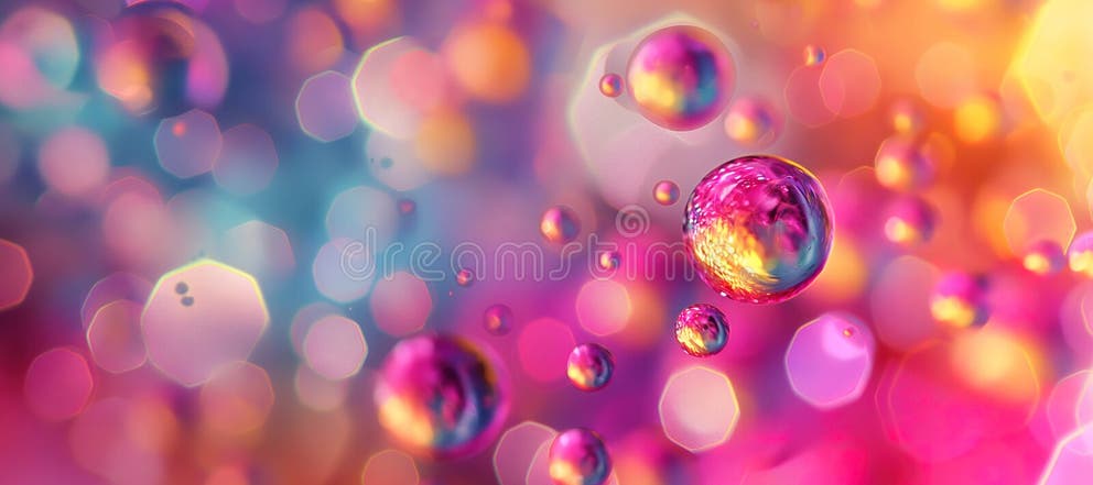 Water Drop Bubbles on Gradient Color Background Stock Illustration ...
