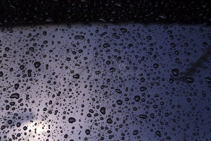 Water Drop on a Car Surface after Rain Stock Image - Image of texture ...