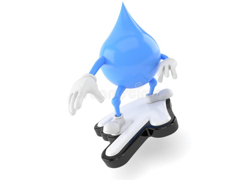 Water Drop Character Surfing Stock Illustrations – 207 Water Drop ...