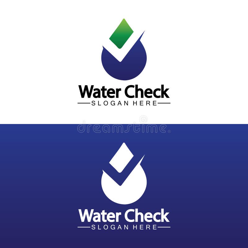 Water Drop Check Logo Vector Icon Illustration Stock Vector ...